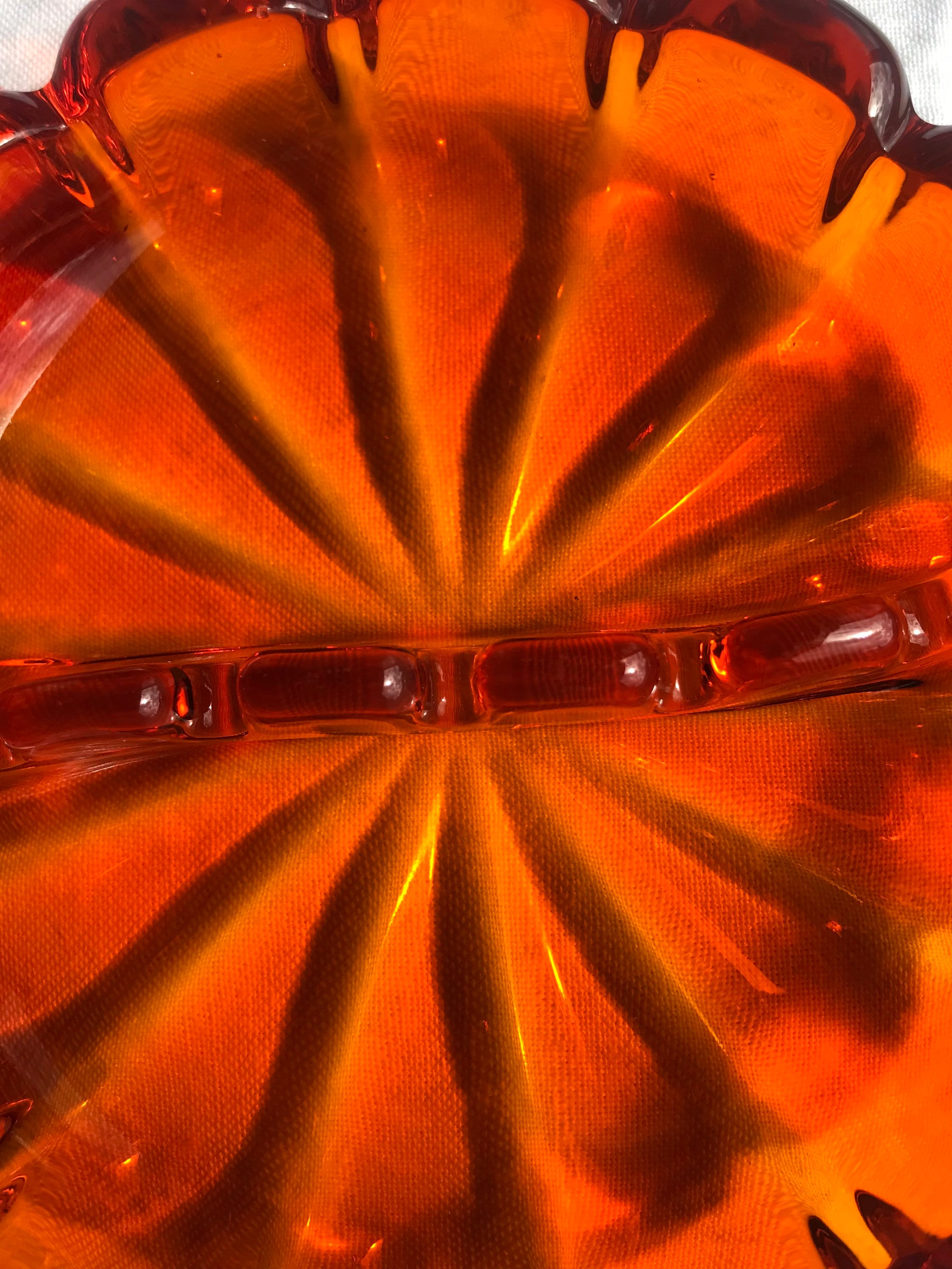 Rare Vintage Viking Glass Persimmon Ashtray, Collectible Orange Viking ...