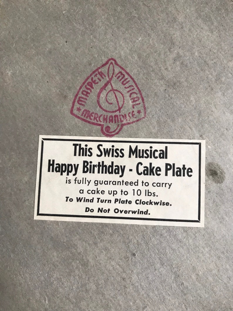 Vintage Maspeth Rotating Music Box Cake Stand Cake Pedestal - Etsy