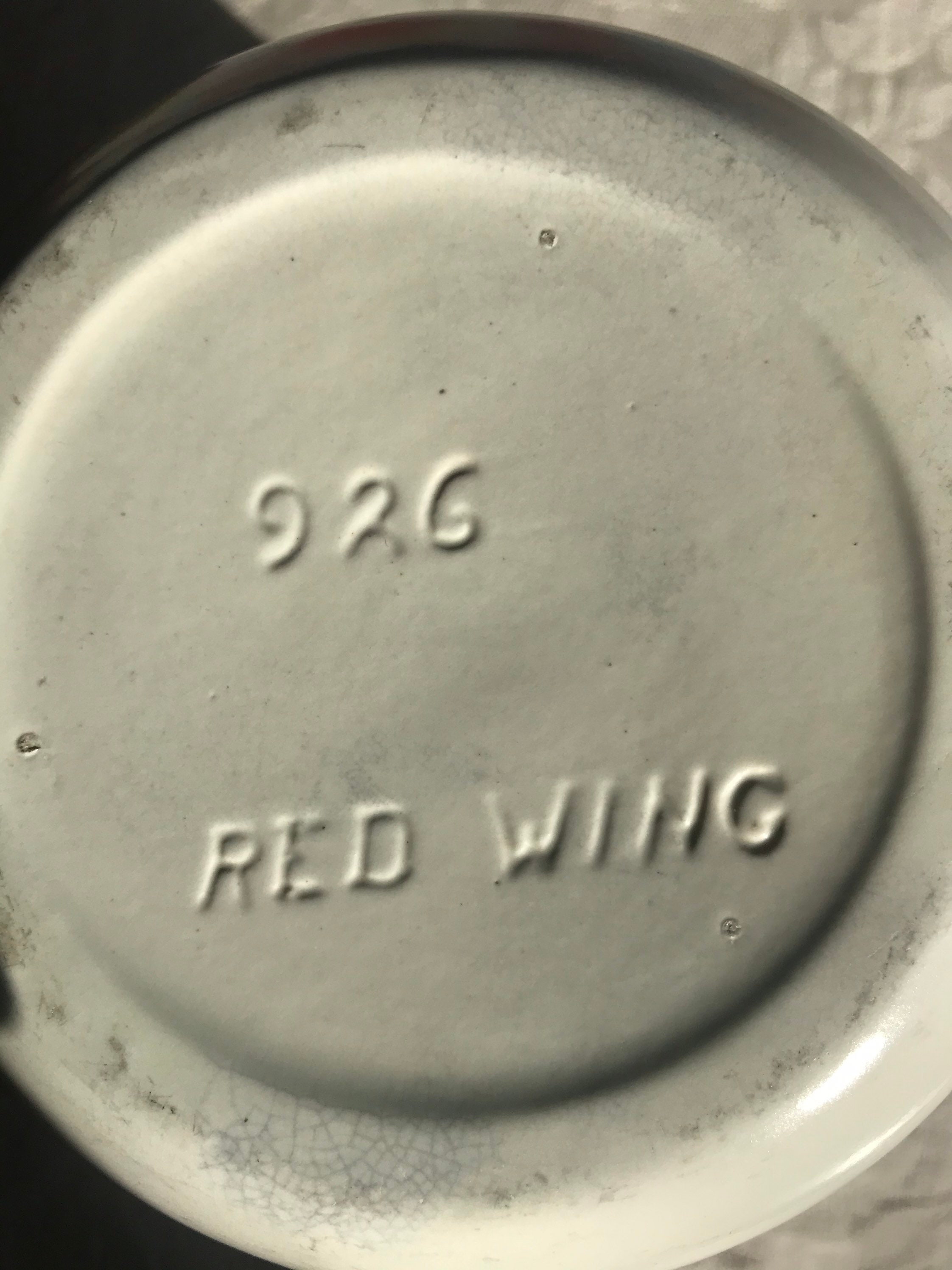 Red Wing #926 Vase Double Handle Pottery Mid Century Modern Two Tone ...