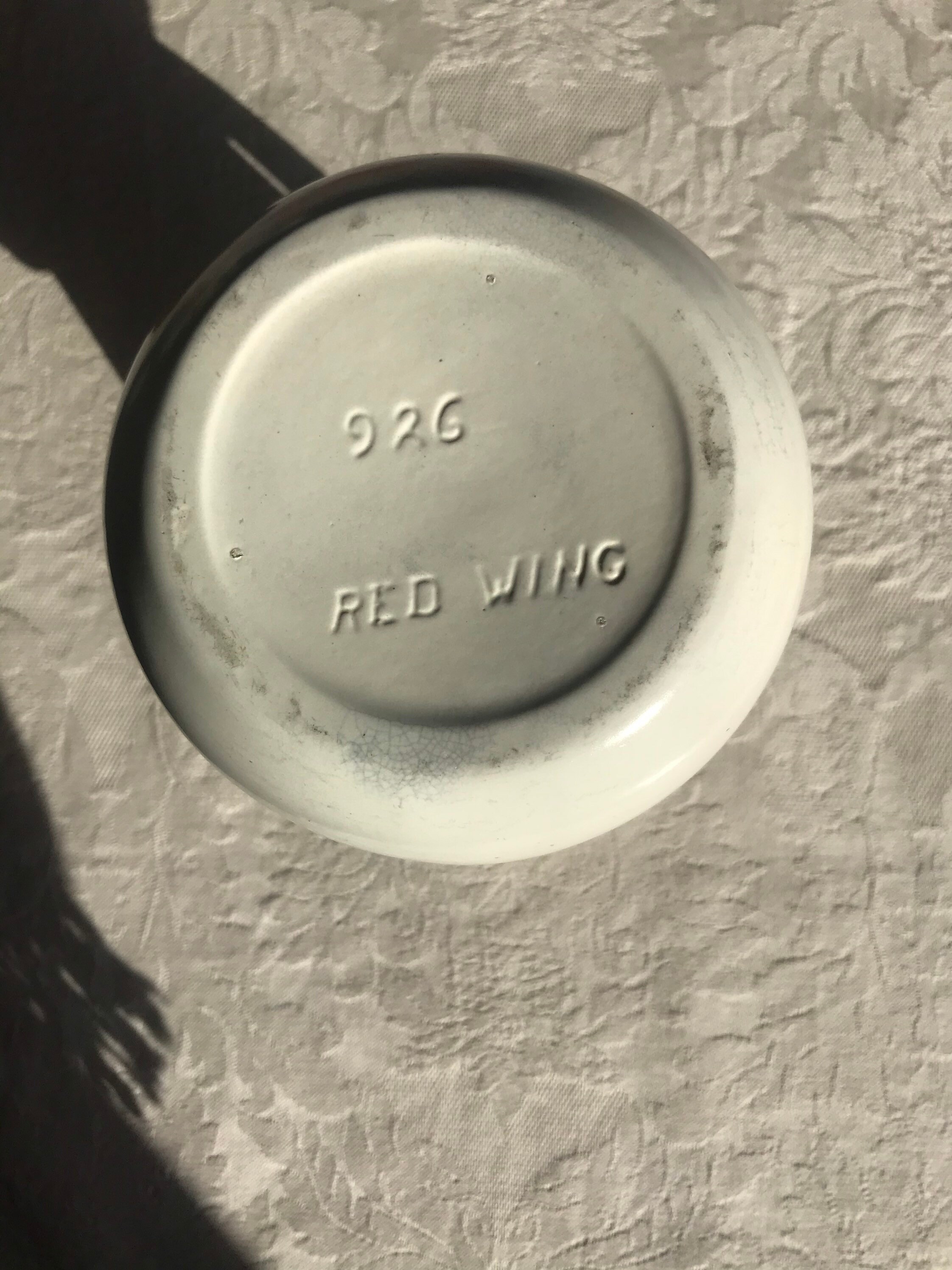 Red Wing #926 Vase Double Handle Pottery Mid Century Modern Two Tone ...