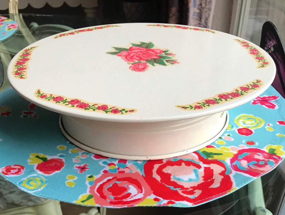 Vintage Maspeth Rotating Music Box Cake Stand, Cake Pedestal, Cake ...