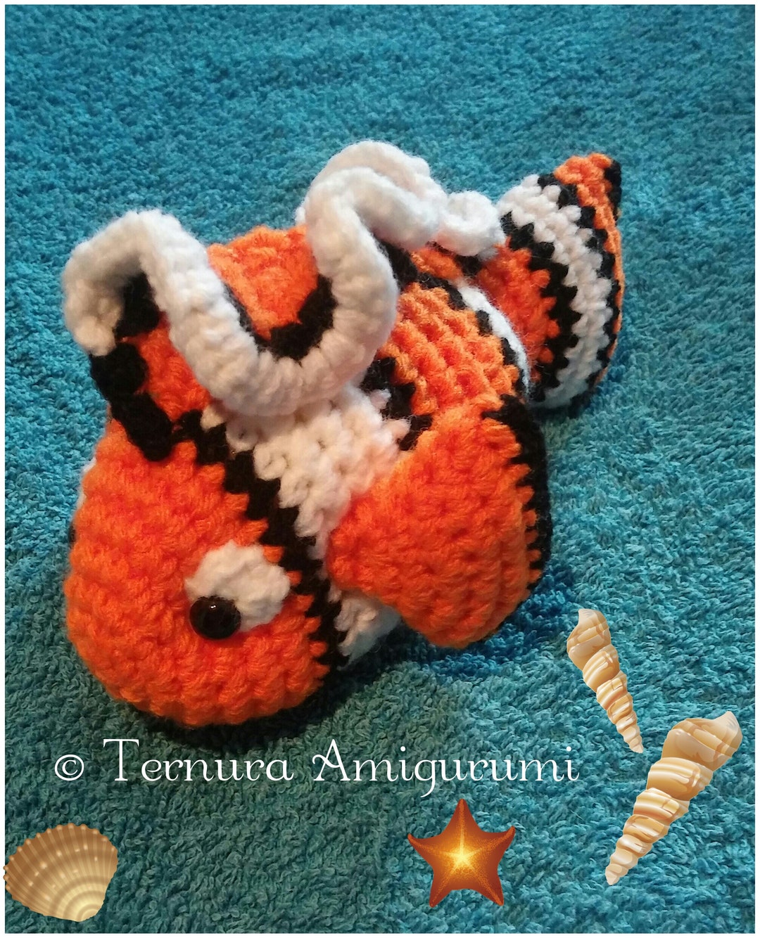Nemo Clownfish Crochet PATTERN DIY Fish Amigurumi Tutorial Pixar ...