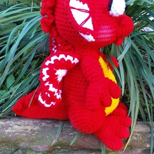 Dragon Red Crochet Pattern Pdf English / Español Ternura - Etsy