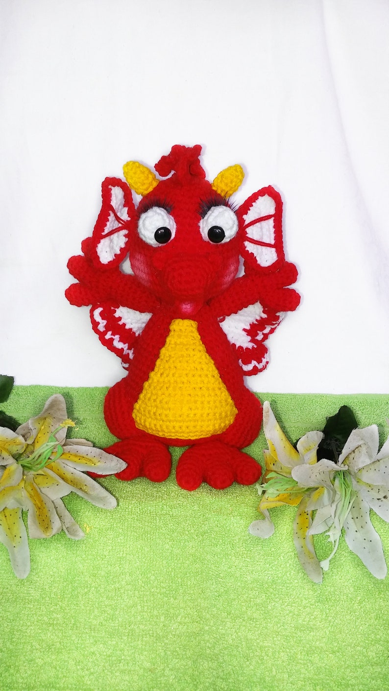 Dragon Red Crochet Pattern Pdf English / Español Ternura - Etsy