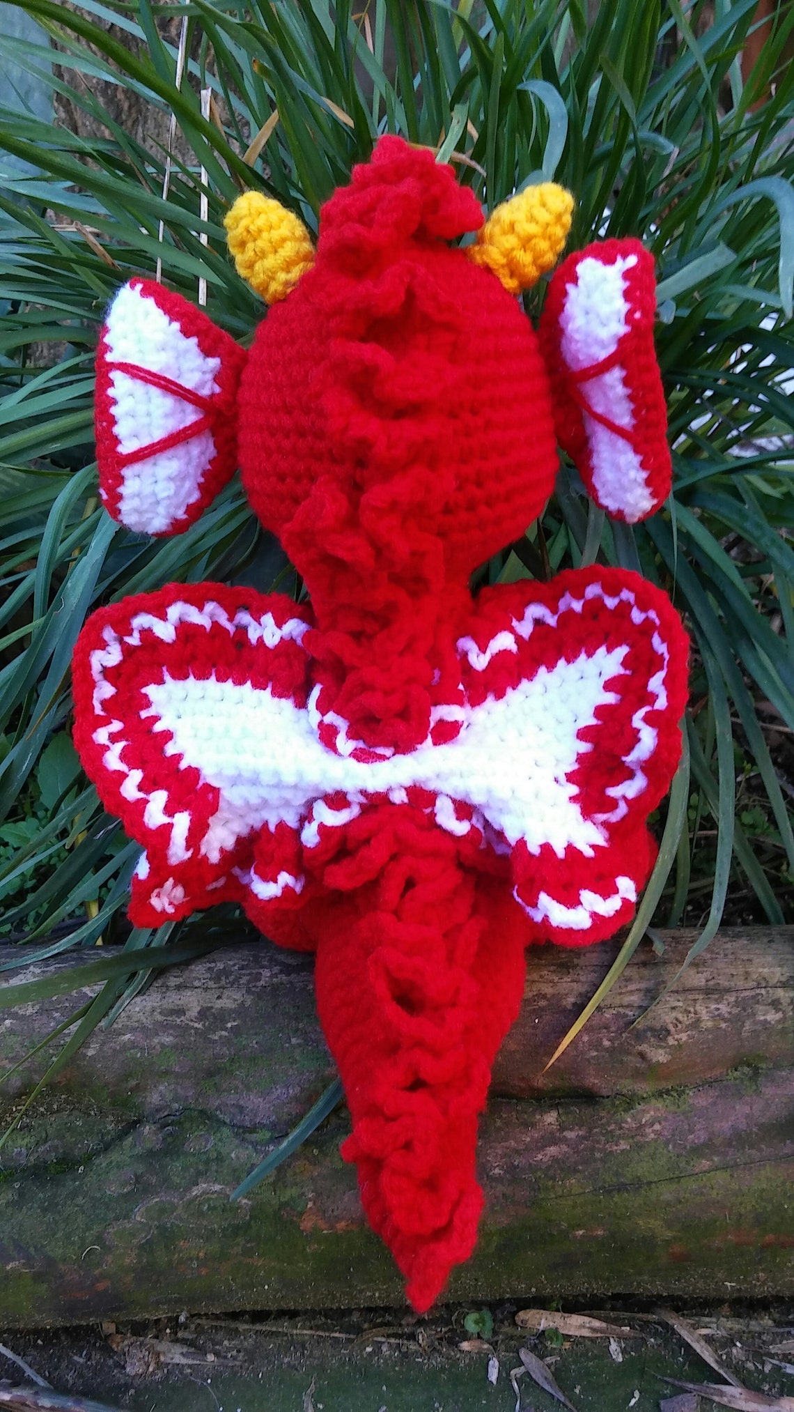 Dragon red crochet pattern pdf english / español ternura | Etsy