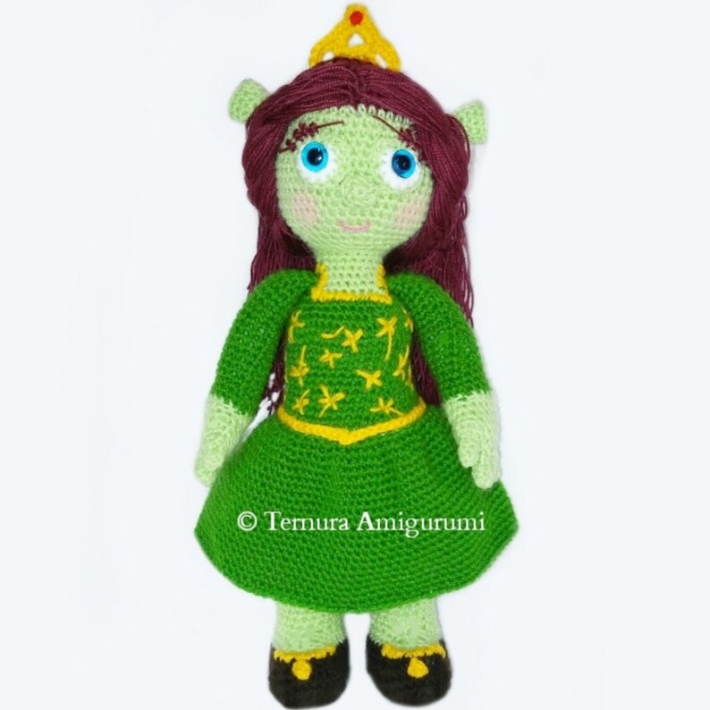 Princess Fiona Crochet Pattern español English Deutsch Dutch - Etsy