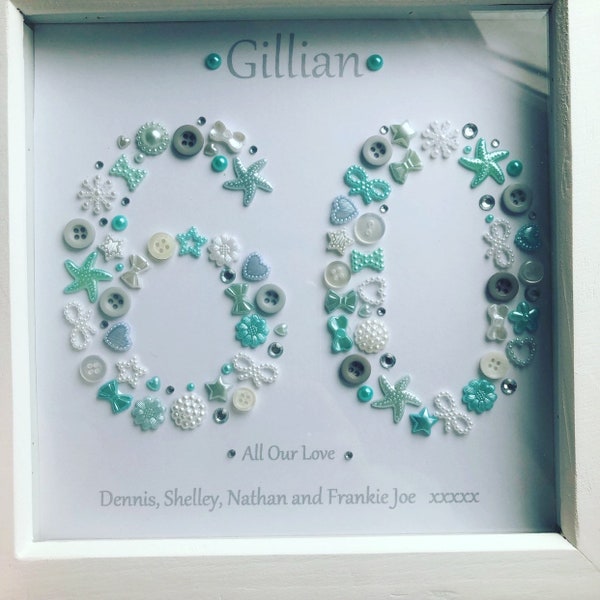 60th Birthday Picture Frames - Etsy