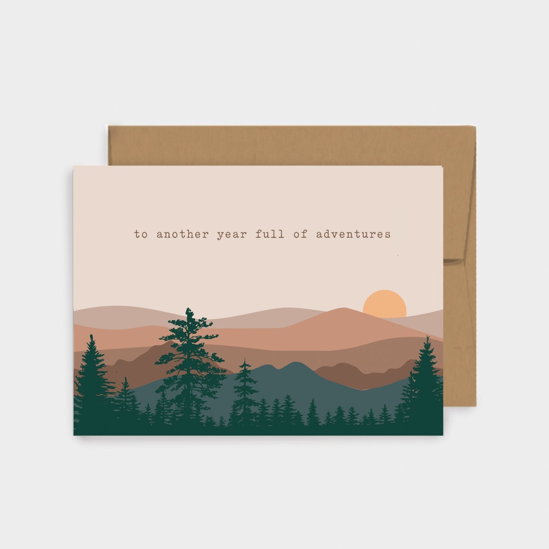 To Another Year Full of Adventures Greeting Card | Blank Greeting Card ...