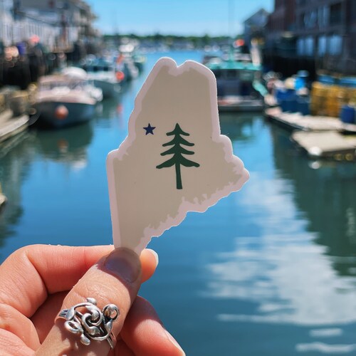 Maine Bicentennial 1901 Flag Sticker | Etsy