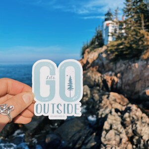 Let's Go Outside Sticker | Outdoors Sticker | Nature Sticker | Maine ...