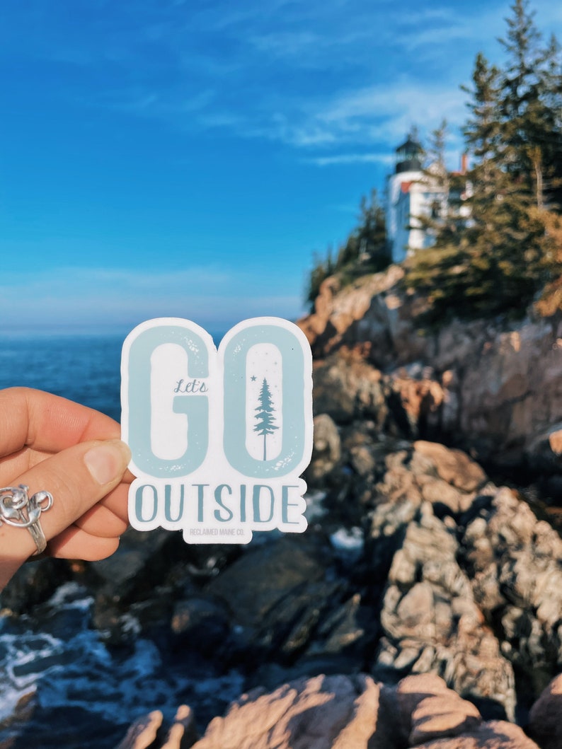 Let's Go Outside Sticker Outdoors Sticker Nature - Etsy