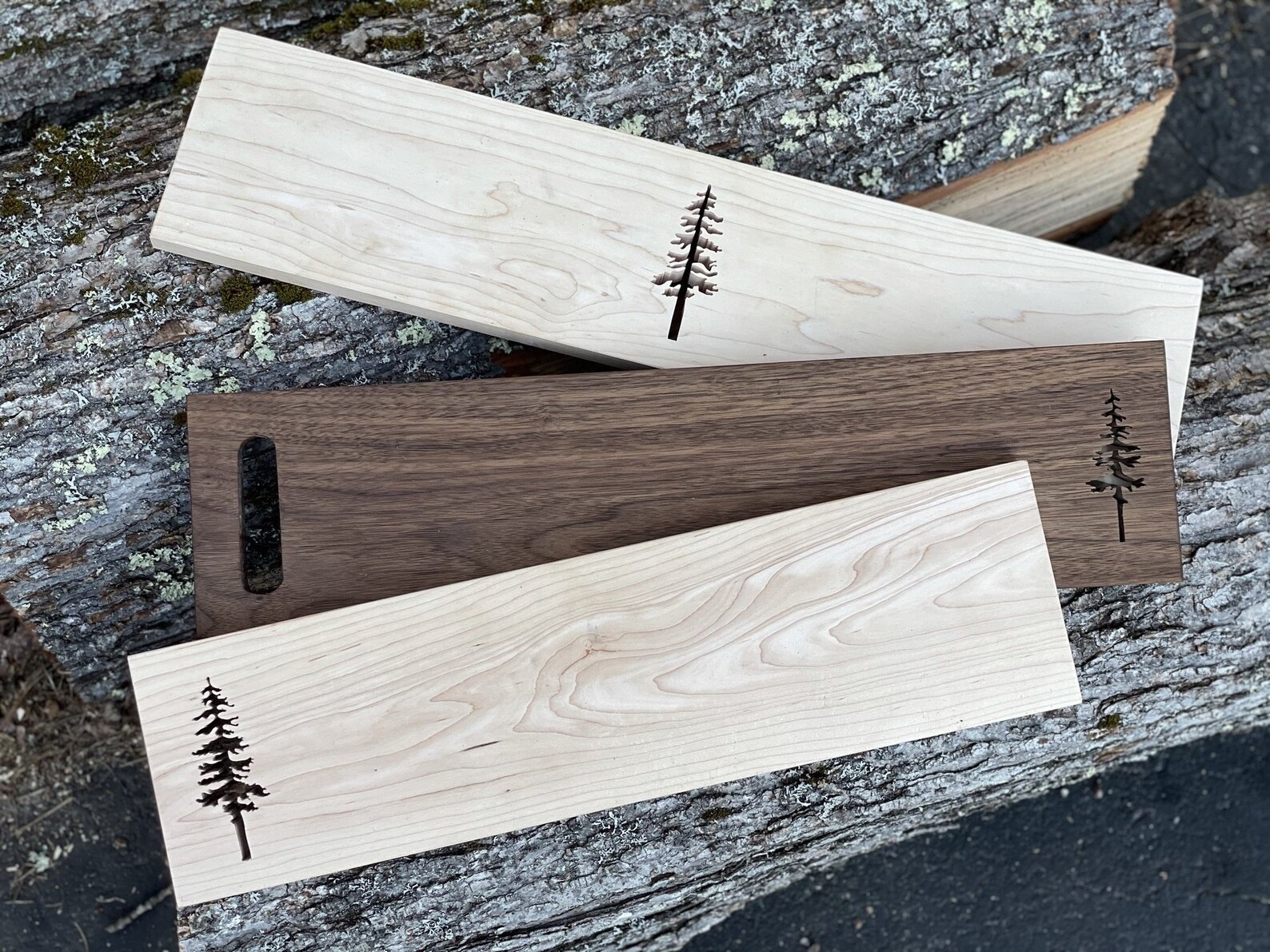 Spruce Tree Grazing Board Walnut Serving Board Maine | Etsy