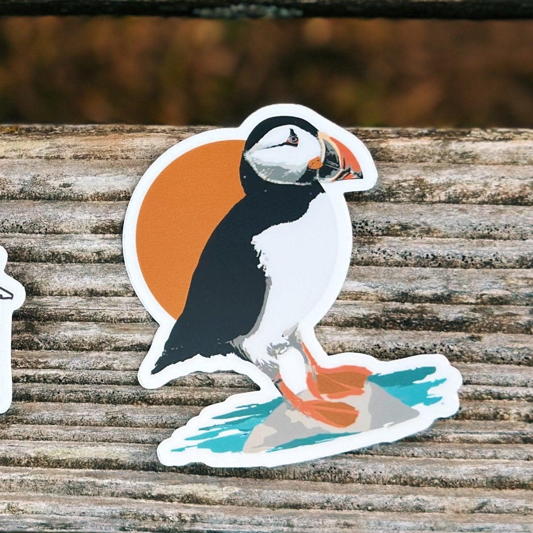 Puffin Sticker | Maine Puffin | Maine Stickers | Weatherproof - Etsy
