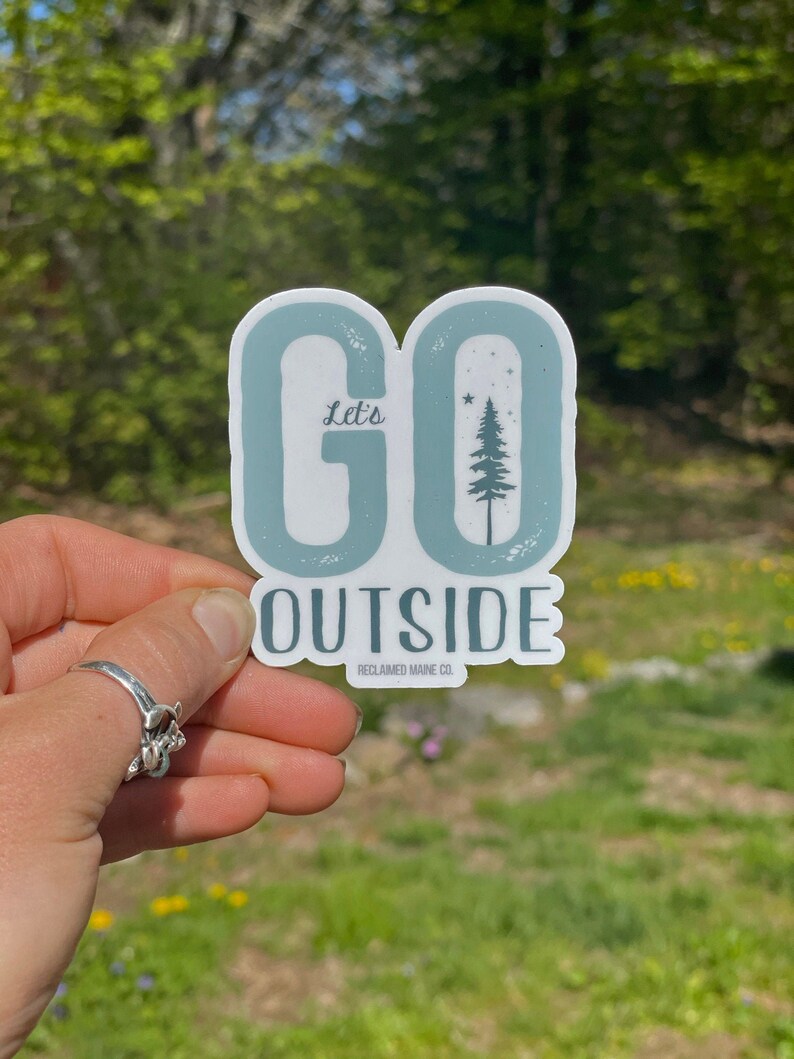 Let's Go Outside Sticker Outdoors Sticker Nature - Etsy