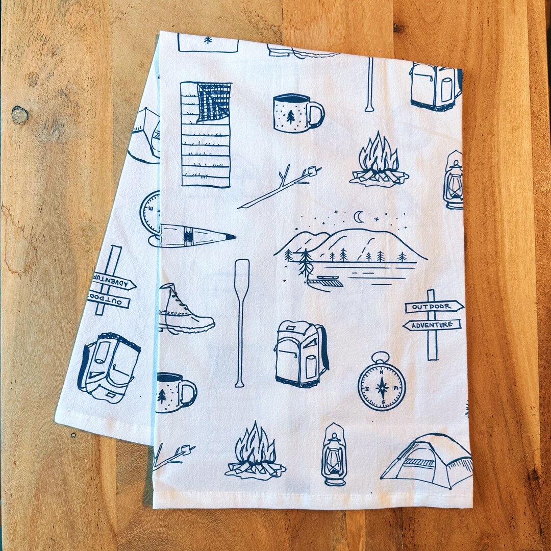 Outdoor Adventure Tea Towel | Kitchen Towel | Outdoorsy Tea Towel ...