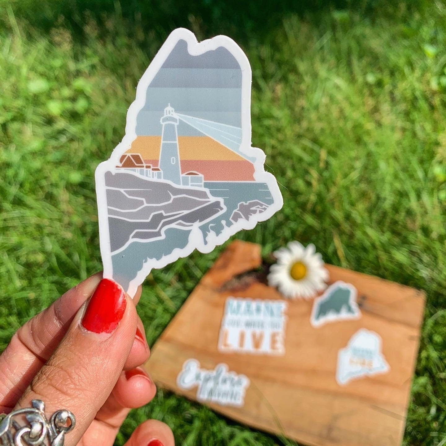 Maine Lighthouse Sticker | Waterproof Sticker | Maine | Maine Sticker ...