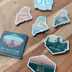 Let's Go Outside Sticker | Outdoors Sticker | Nature Sticker | Maine ...