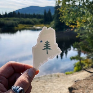 Pine Tree State Flag Sticker | Maine Flag Sticker | Maine Bicentennial ...