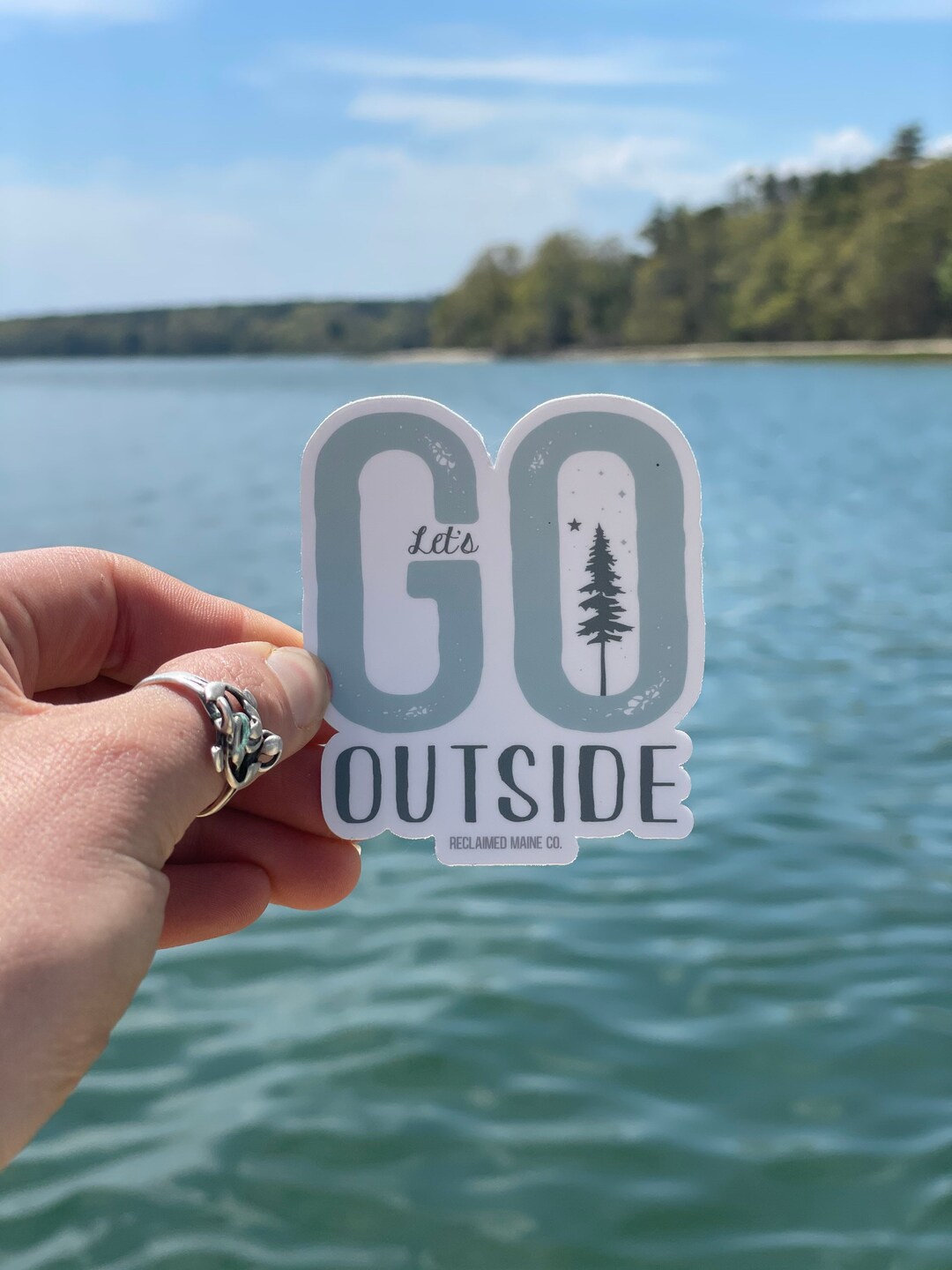 Let's Go Outside Sticker | Outdoors Sticker | Nature Sticker | Maine ...