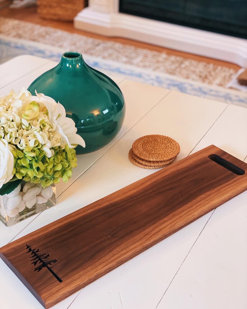 Spruce Tree Grazing Board Walnut Serving Board Maine | Etsy