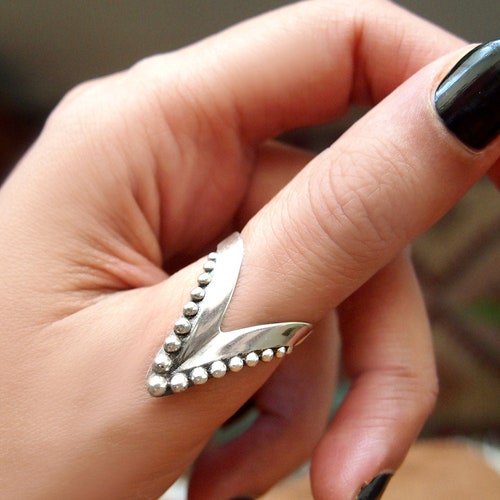 Statement Ring for Women Adjustable Sterling Silver Ring | Etsy