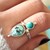 Chevron Turquoise Ring, Thumb Ring, Boho Sterling Silver Ring for Women ...