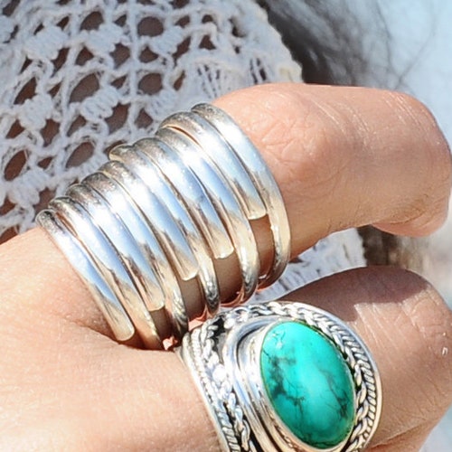 Boho Statement Ring Sterling Silver Ring for Women Wrap - Etsy