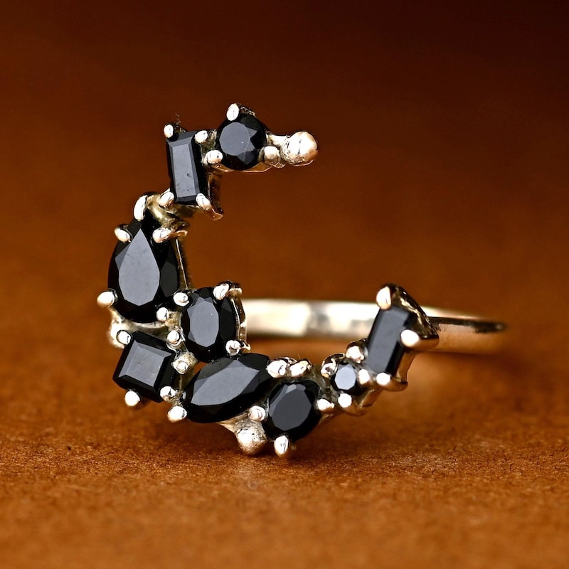 Onyx Wedding Band Stars - Etsy