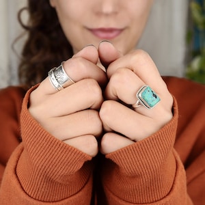 Tree of Life Ring, Spinner Ring, Sterling Silver Ring for Women, Nature ...