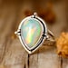 Opal teardrop Ring for Women, Sterling Silver Ring, Gemstone Ring, Pear ...