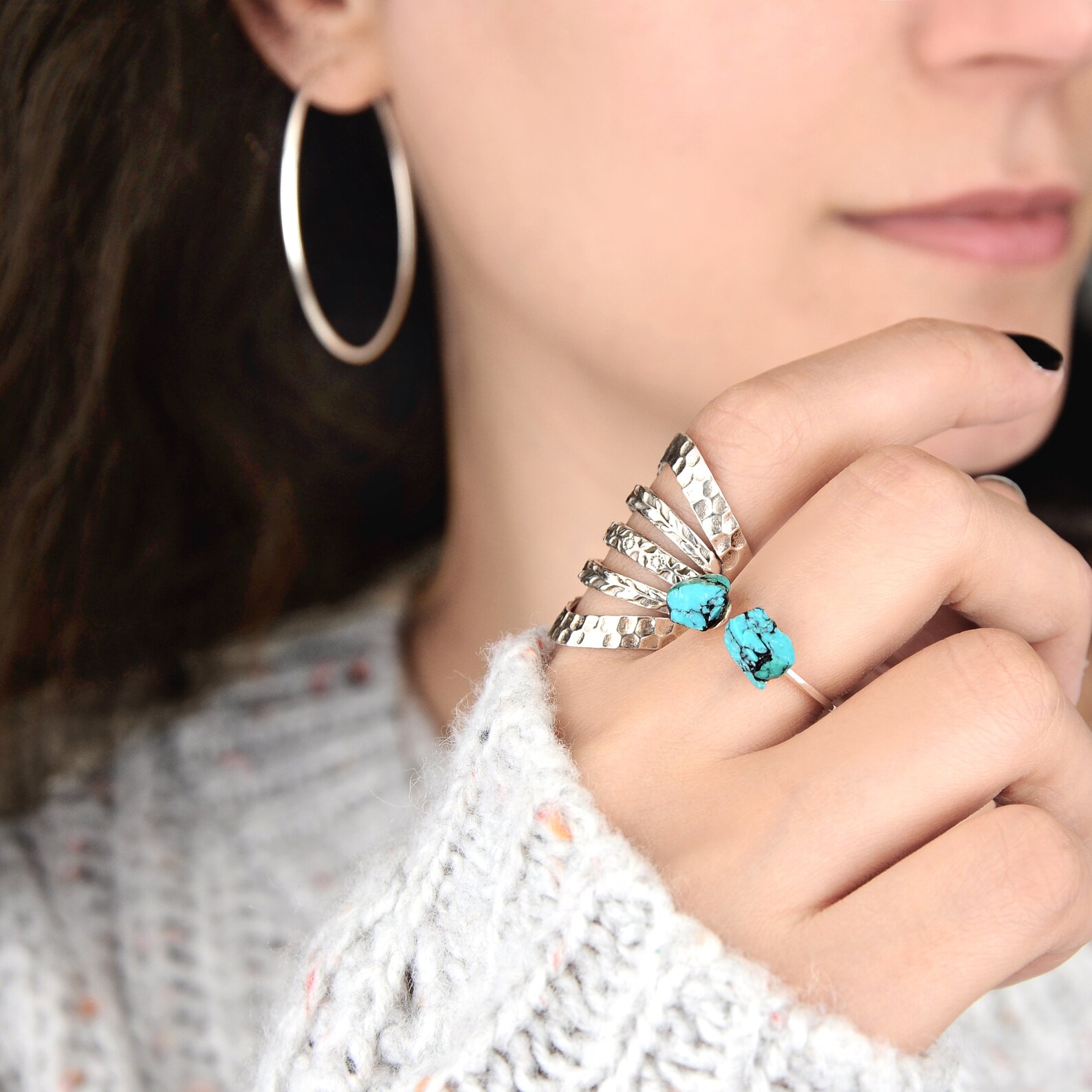 Flowers Ring Statement Ring Sterling Silver Ring for Women - Etsy