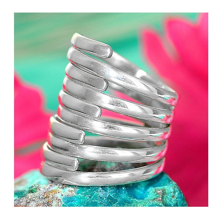 Statement Wrap Ring Sterling Silver Ring for Women Chunky - Etsy Israel
