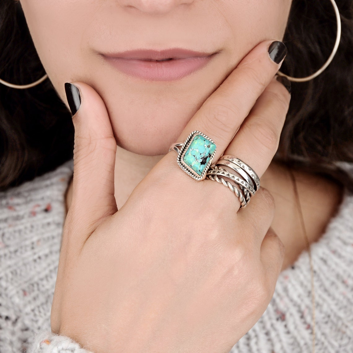 Boho Statement Ring Sterling Silver Ring for Women Wrap - Etsy