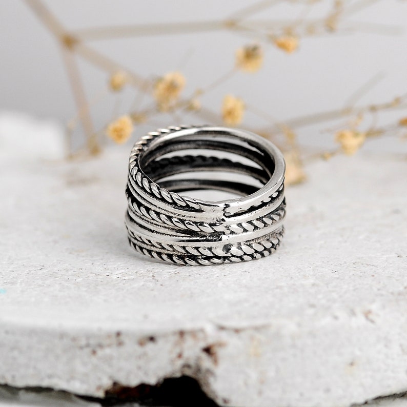 Wrap Ring Statement Ring Sterling Silver Ring for Women - Etsy
