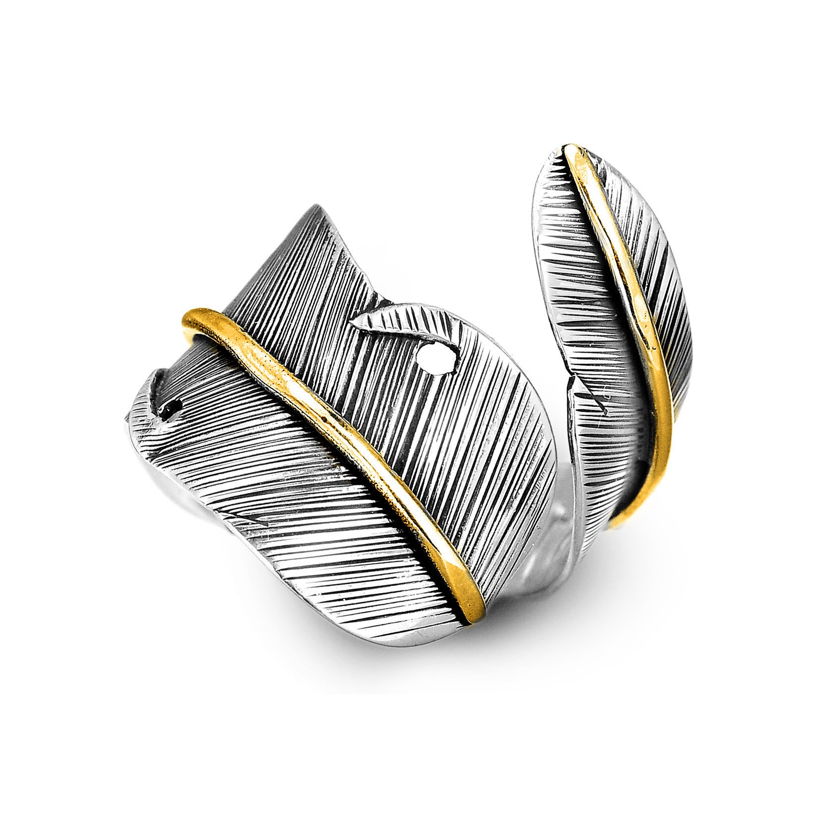 Boho Feather Ring Wrap Ring 925 Sterling Silver Ring - Etsy