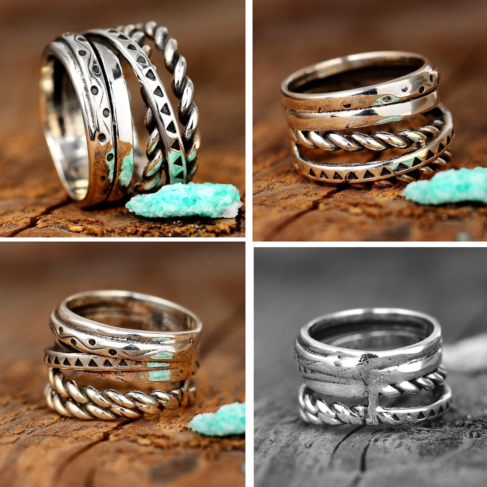 Boho Statement Ring Sterling Silver Ring for Women Wrap | Etsy