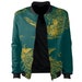 Creative Bomber Jacket Women Men Vintage Clothing Green Peacocks Art ...