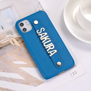 Solid Personalised Custom Text Name Metal Letters Genuine Pebble ...