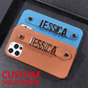 Solid Personalised Custom Text Name Metal Letters Genuine Pebble ...
