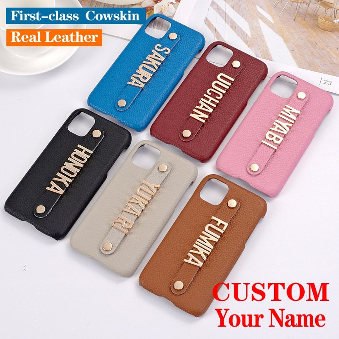 Solid Personalised Custom Text Name Metal Letters Genuine Pebble ...