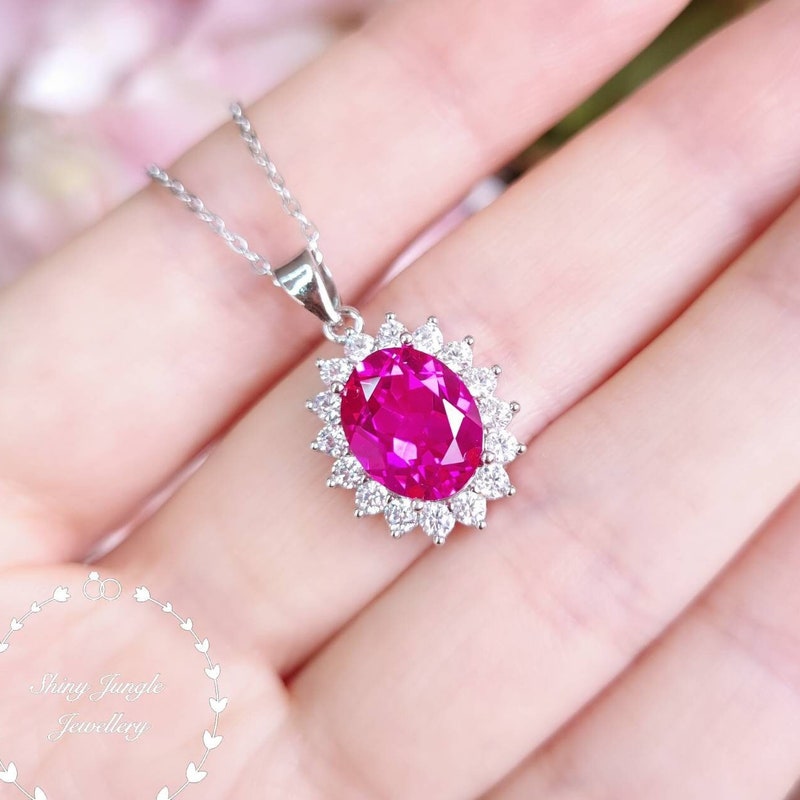 Hot Pink Pendant - Etsy