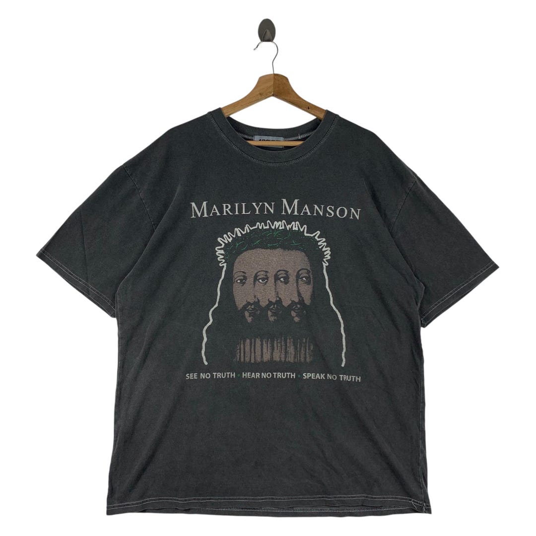 MARILYN MANSON Overprint Merch Promo Tee - Etsy