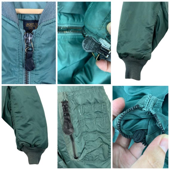 Vintage ALPHA INDUSTRIES MA-1 green Bomber jacket - Gem