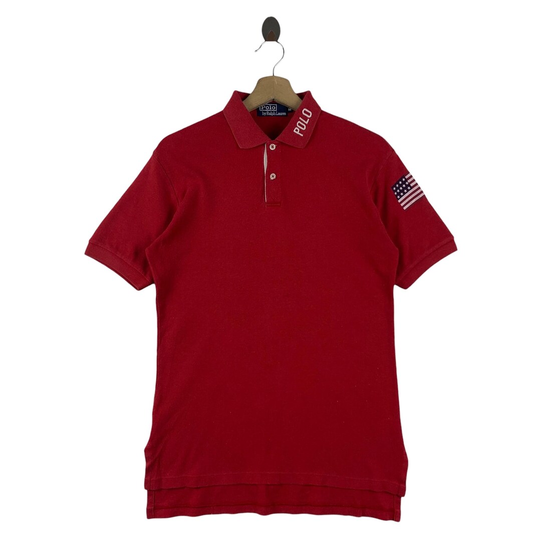 Vintage POLO RALPH LAUREN Usa Flag Polo Tees - Etsy