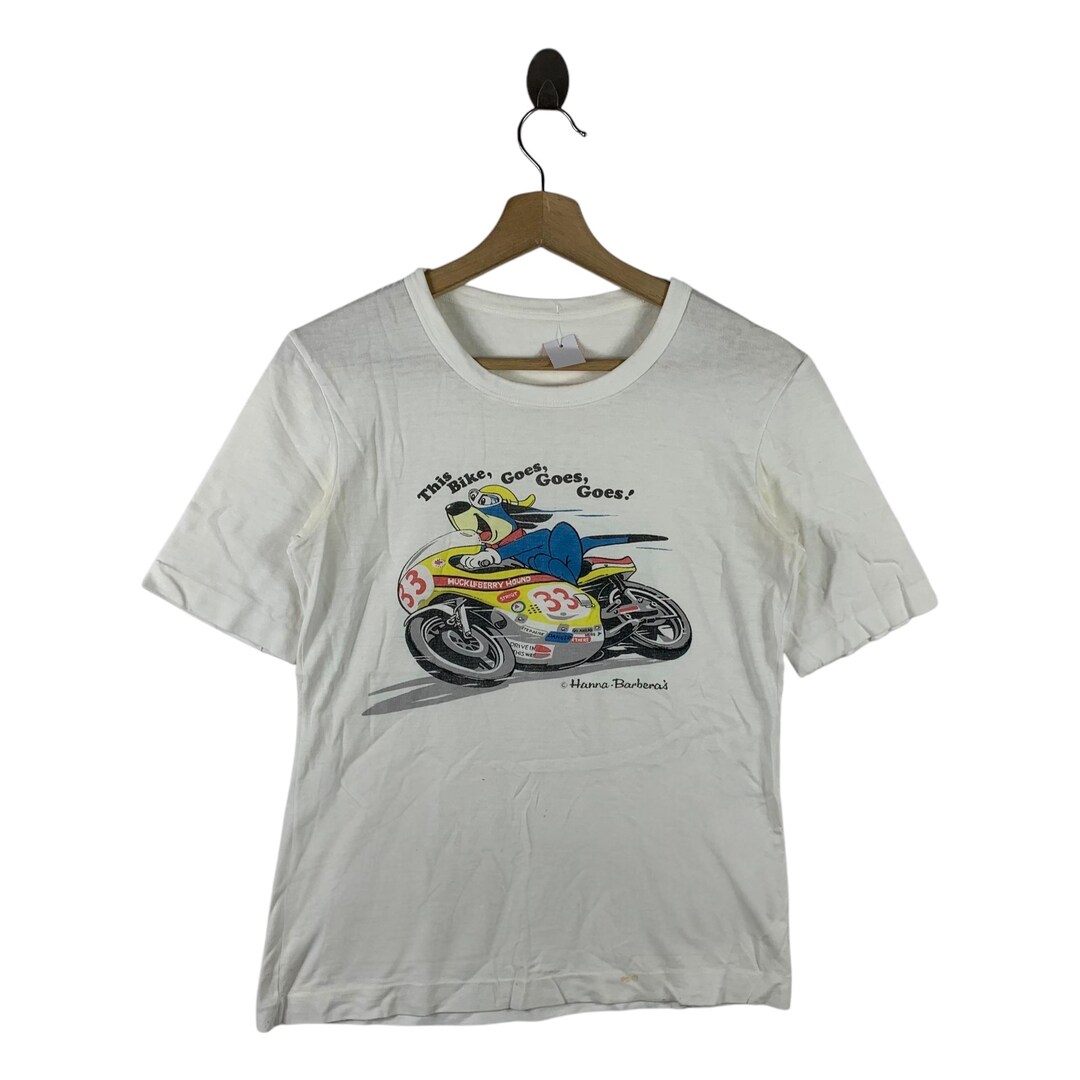 Vintage HANNA BARBERA Motorcyle Racing Cartoon Printed Tee - Etsy