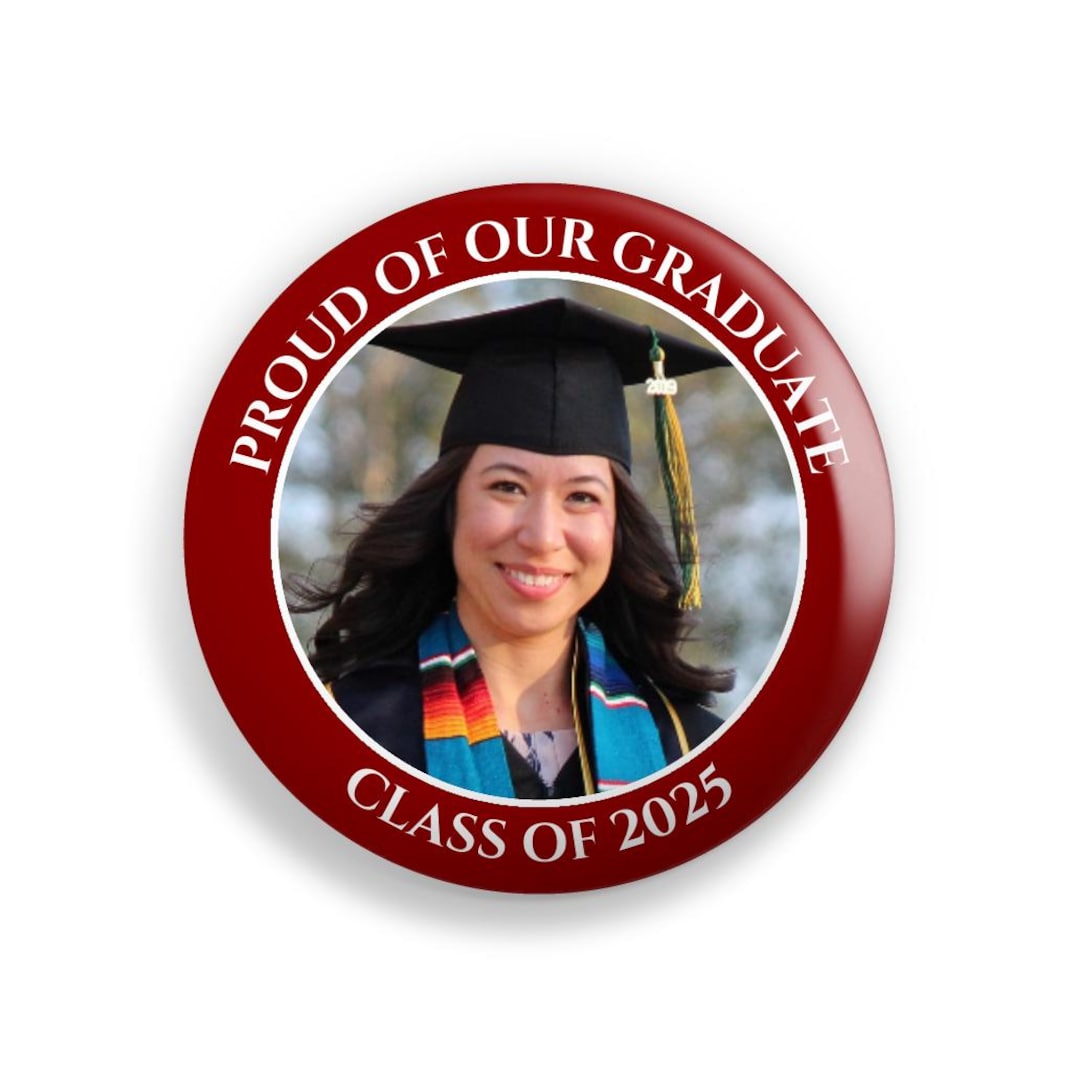 Custom Photo Graduation Button Pins or Magnets Keepsake - 2026 ...