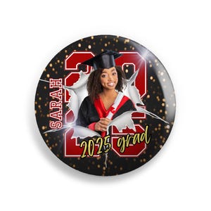 Custom Photo Graduation Button Pins or Magnets Keepsake - 2025 ...