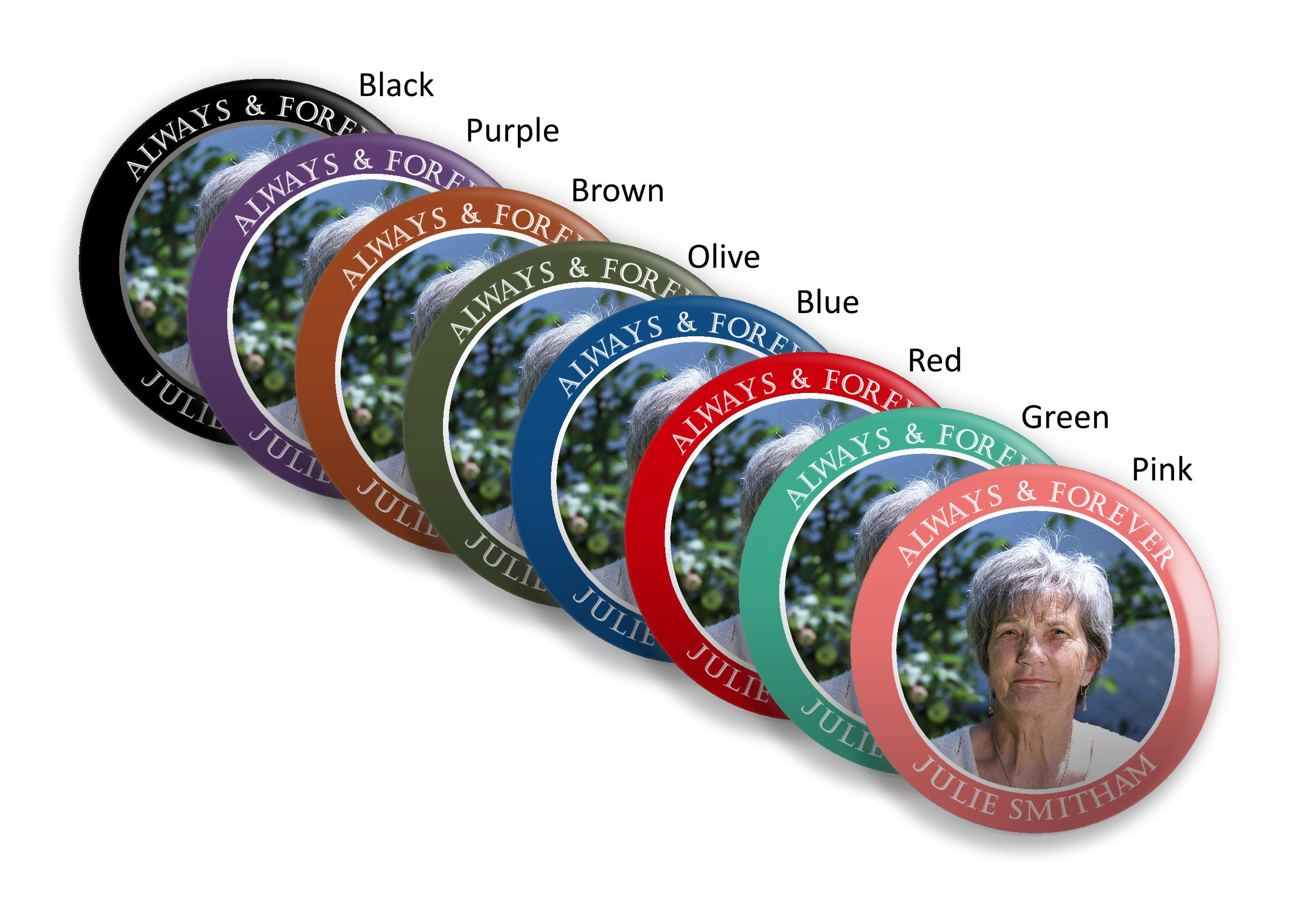 Custom Memorial Button Pins or Memorial Magnets Keepsake | Etsy