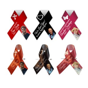 Custom Celebration of Life Ribbon With Pins – Personalized Funeral ...