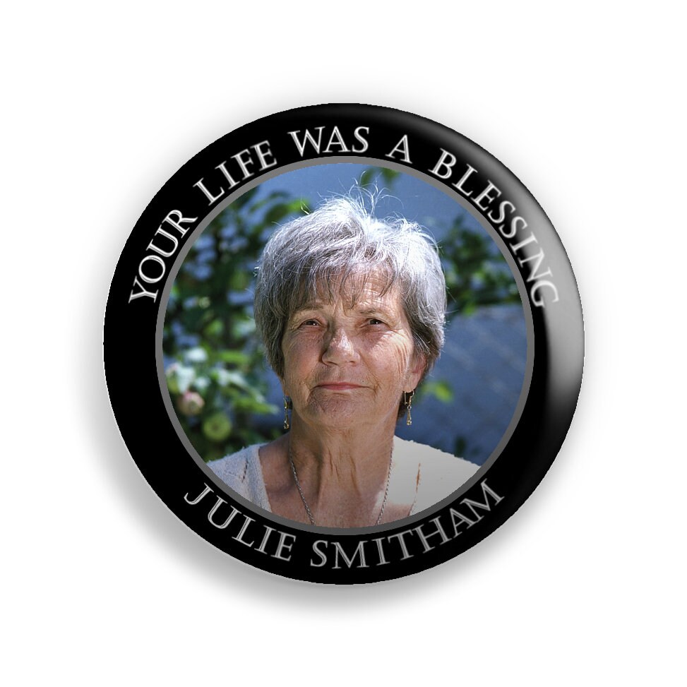 Custom Memorial Button Pins or Memorial Magnets Keepsake | Etsy